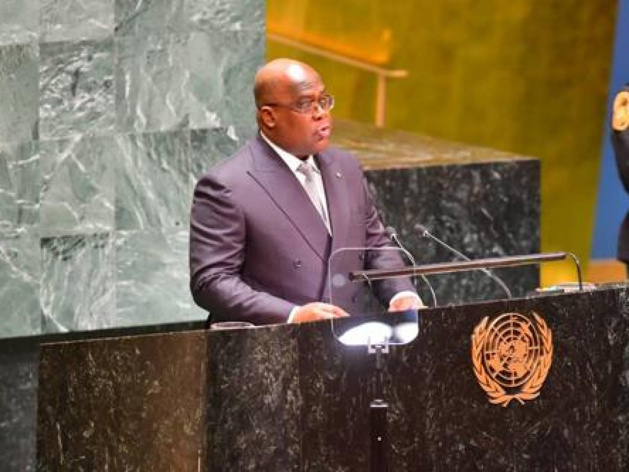 Felix Tshisekedi porte-parole de la RDC et de l’Afrique à la 76ème ...